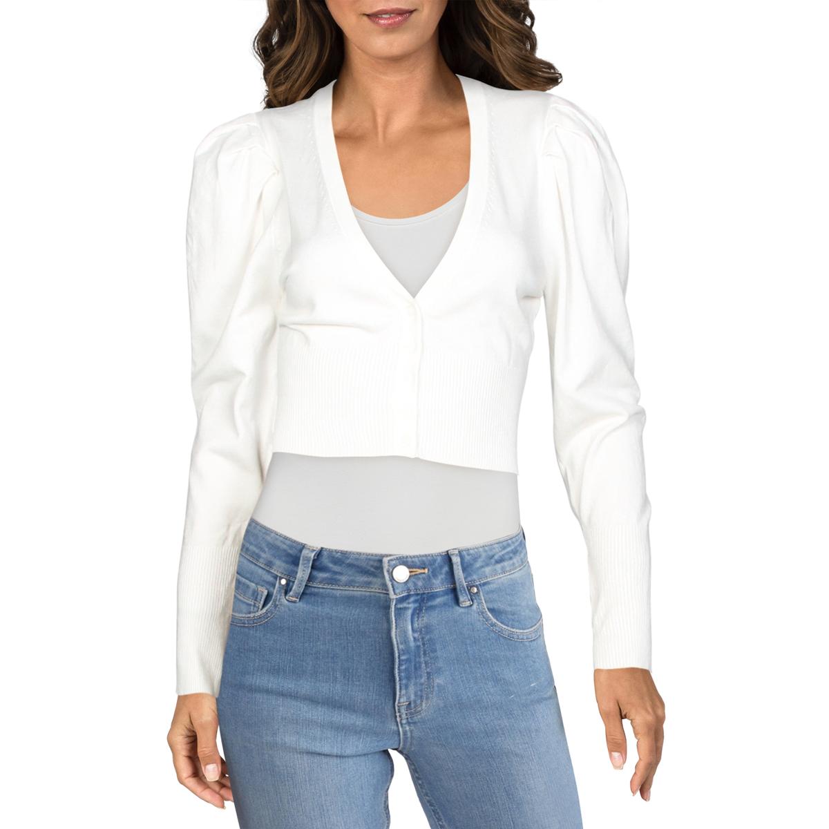 Danielle Bernstein Womens Layering Puff Sleeve Cardigan Top Jacket BHFO ...
