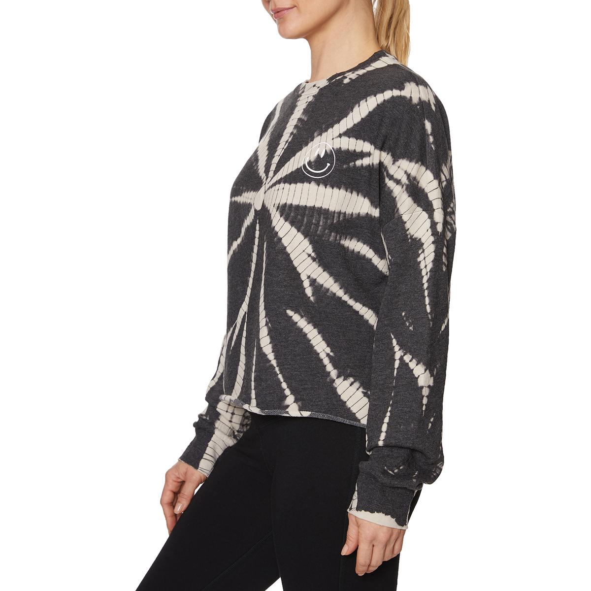 Betsey Johnson Performance Womens Black Cropped Sweatshirt Athletic L ...