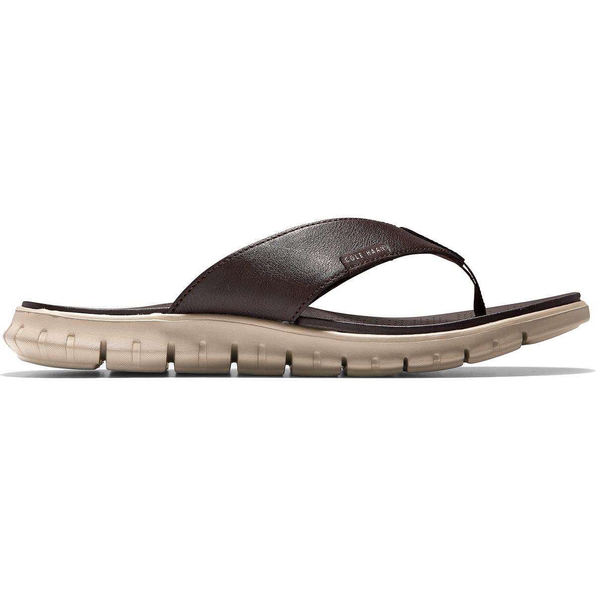 Cole Haan Mens ZEROGRAND SANDAL Brown Flip-Flops Shoes 9 Medium (D ...