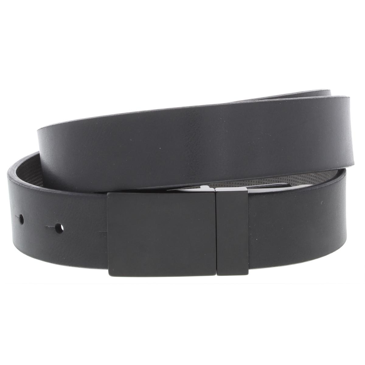 Alfani Mens Black Faux Leather Reversible Casual Dress Belt 36 BHFO ...