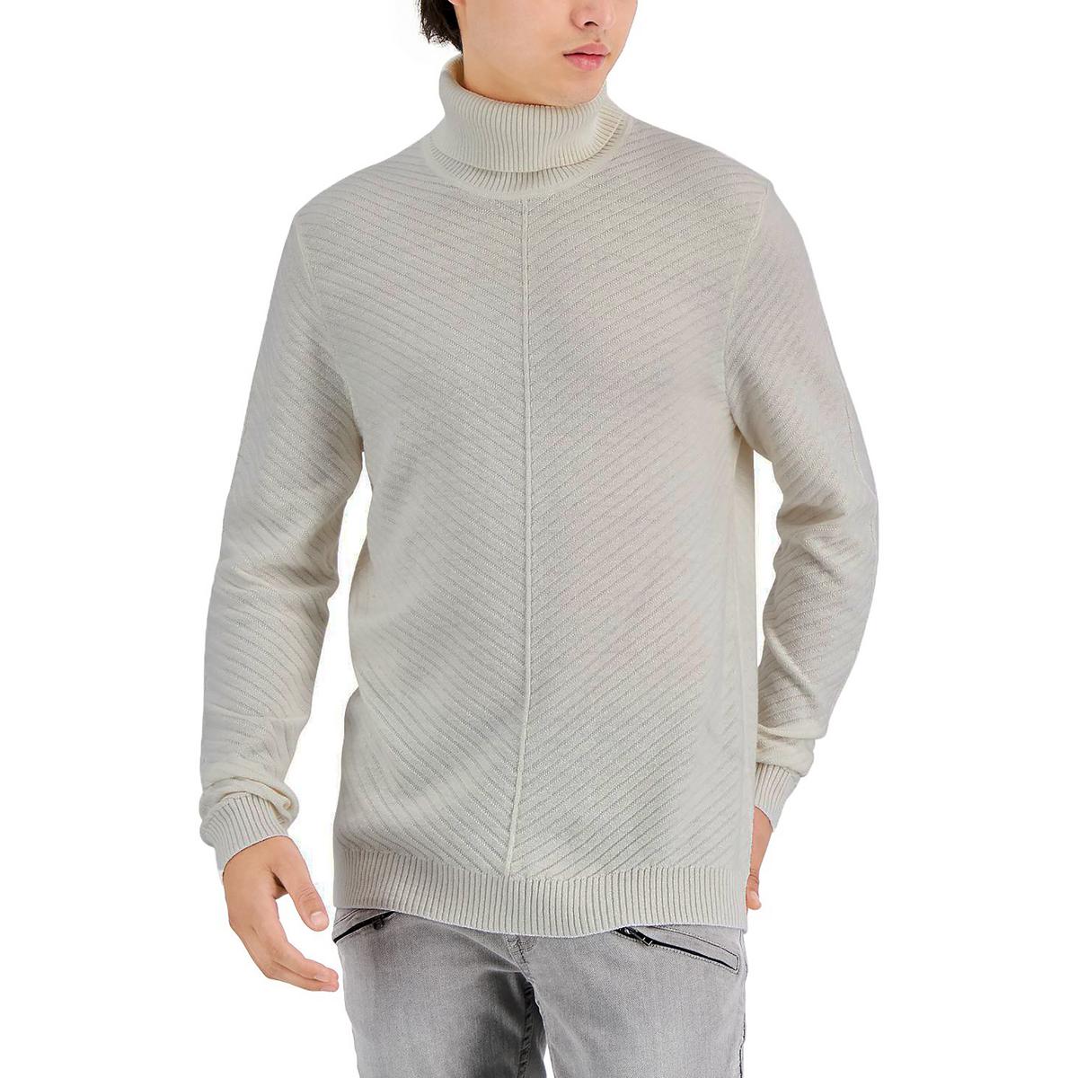 INC Mens Axel Ribbed Knit Long Sleeves Shirt Turtleneck Sweater BHFO ...