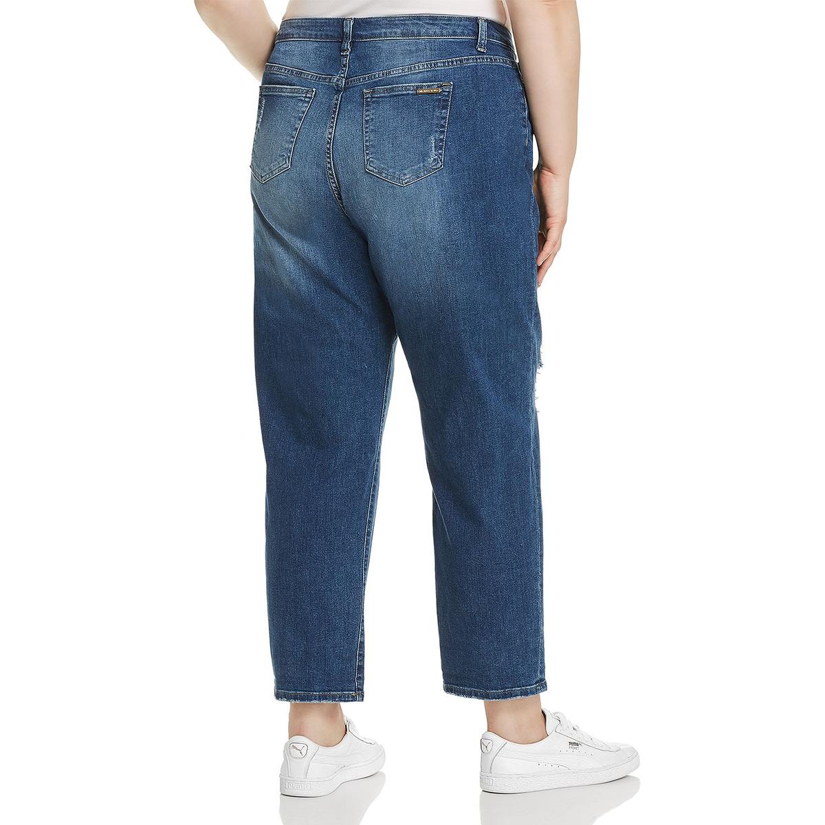 MICHAEL Michael Kors Womens Dillon Blue Straight Leg Jeans Plus 22W ...
