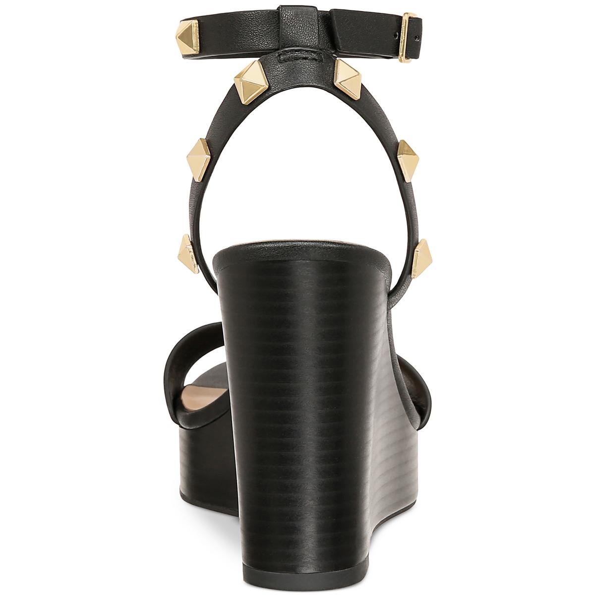 INC Womens Maverickp Embellished Faux Leather Wedge Sandals Shoes BHFO ...