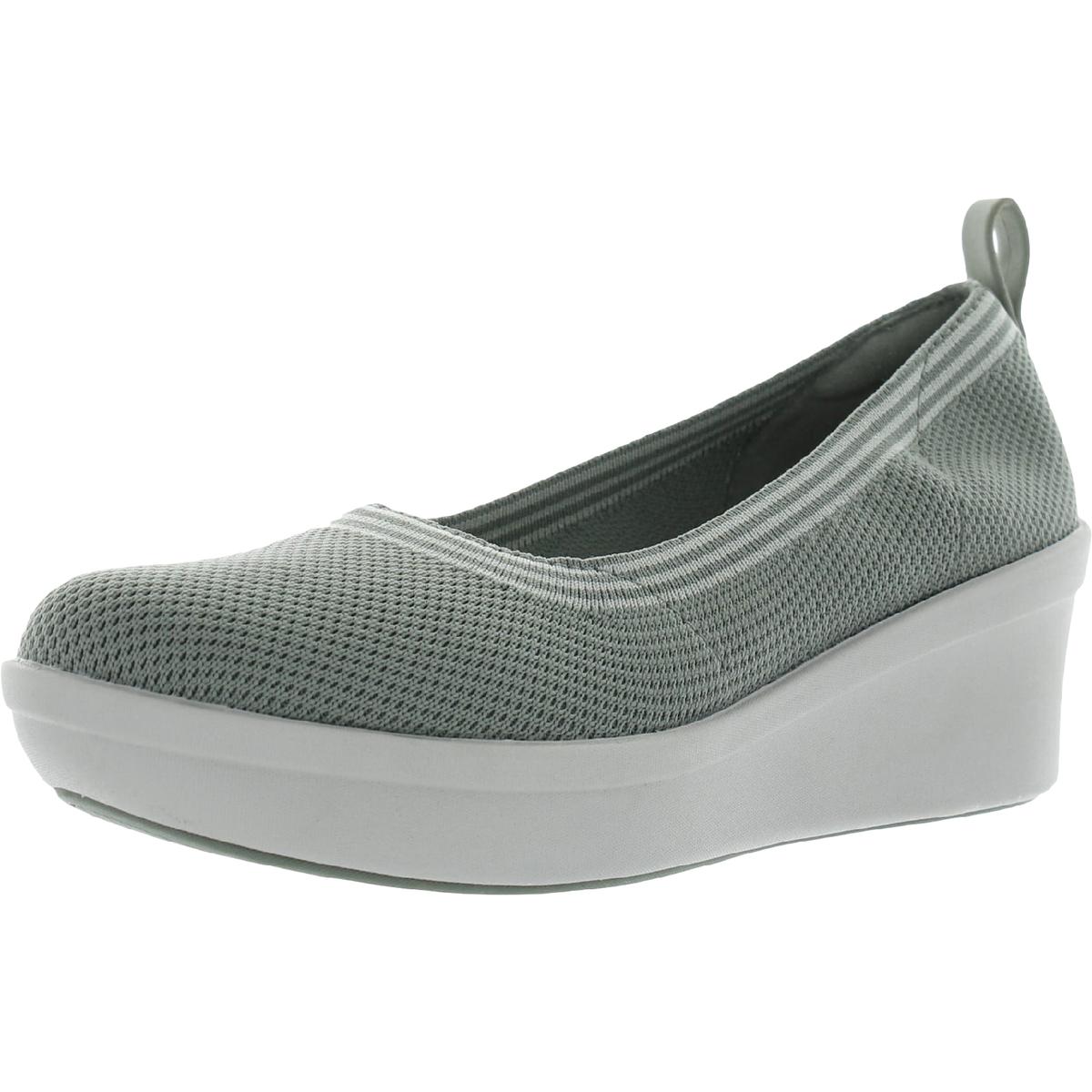 Clarks Step Rose Fern Womens Knit Laceless Slip-On Sneakers