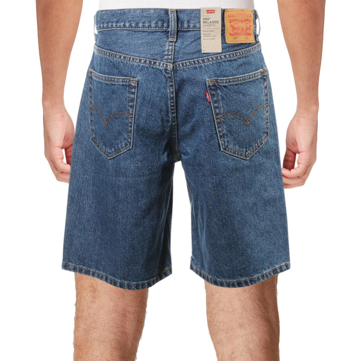 Levi s Mens 550 Blue Relaxed Fit Stonewash Denim Shorts 33 BHFO 8683 EBay