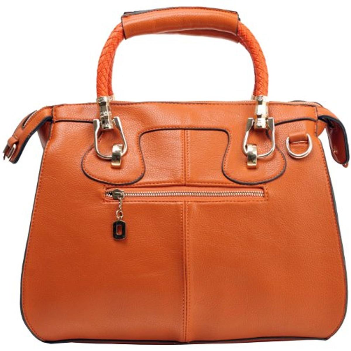 MG Collection 3728 Womens Marissa Orange Satchel Tote Handbag Purse ...