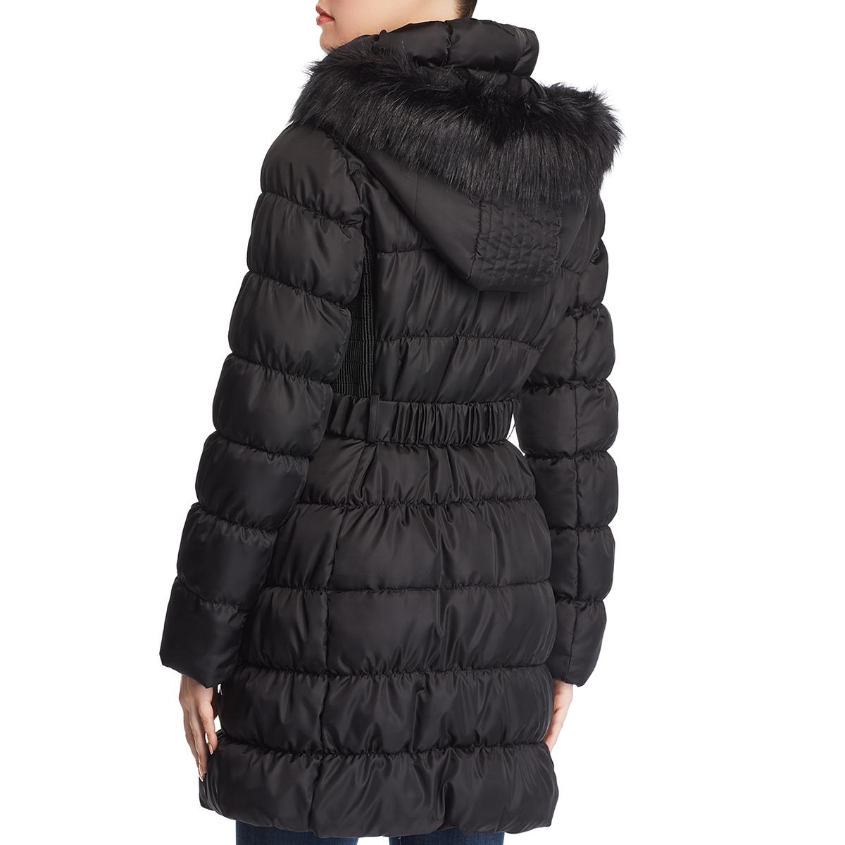 Via Spiga Womens Black Winter Water Repellent Parka Coat Outerwear S ...