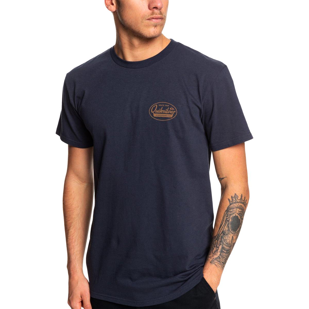 Quiksilver Mens Blue Cotton Graphic Crew Neck T-Shirt S BHFO 3461 | eBay