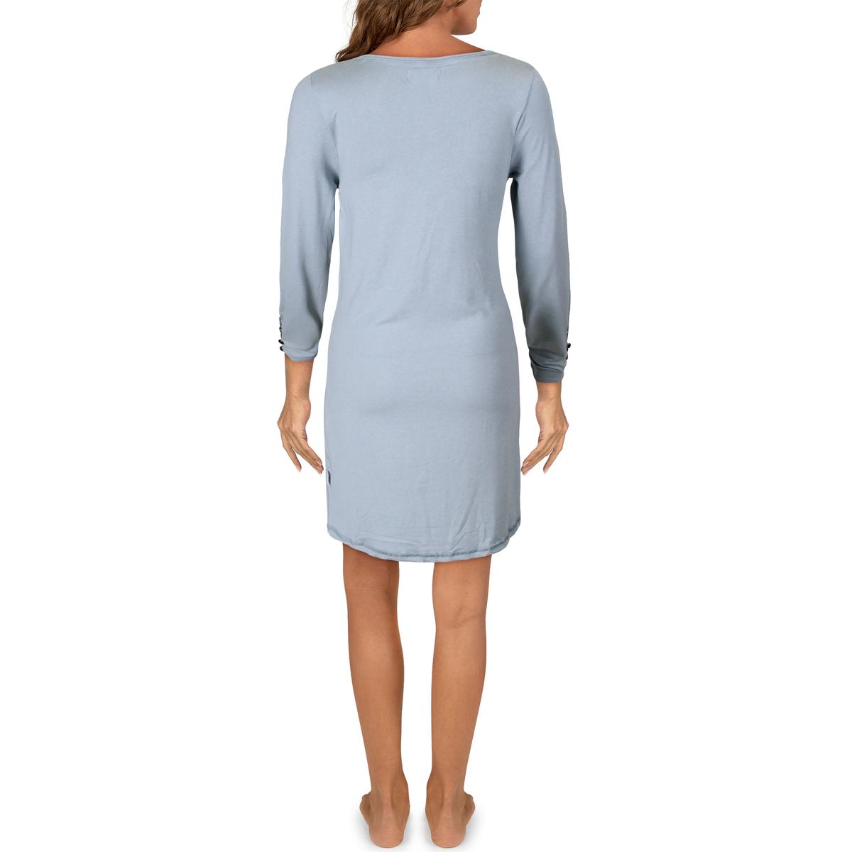 Bearpaw Women's Long Sleeve Button Detail V-Neck Sleepwear Lounge ...
