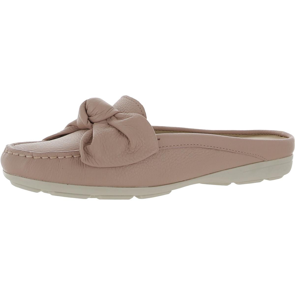 Driver Club USA Womens California Leather Slip-On Bow Mules Shoes BHFO ...