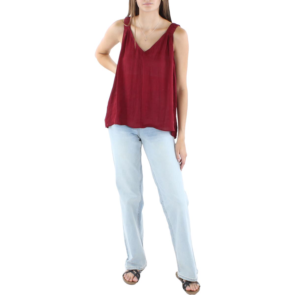 DKNY+Women%27s+Ruched+Strap+Satin+Top+Purple+Size+X-Small for sale ...